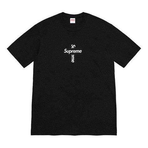 Supreme Week 17 Cross Box Logo Tee Logot Sup Fw20 371 Blk Kicks Crew