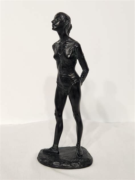 1970s Anthony Tony Cipriano Ballerina Statue Black Resin Artist