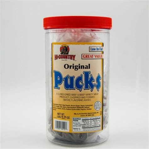 Hi Country Beef Jerky Puck Jar Original 16 Oz Made In Montana Hi