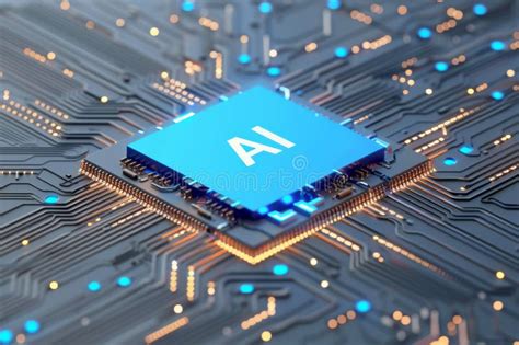 Ai Processor Integrated Into A High Tech Circuit Board Showcasing The Advanced Technology And