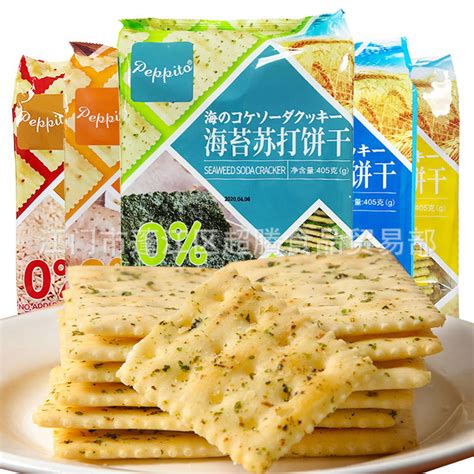 香港peppito苏打饼干淮山药海盐味燕麦梳打饼无添加蔗糖零食405g 阿里巴巴