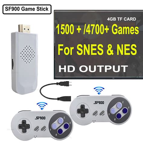 Sf900 비디오 게임 Hd Tv 레트로 콘솔 슈퍼 닌텐도 Snes Nes 1500 클래식 게임 미니 휴대용 게임 스틱 무선 컨트롤러 Aliexpress