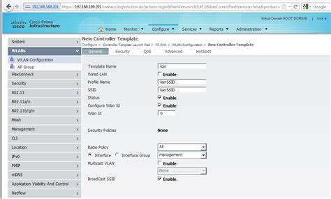 Configuring Wlan Ssid From Prime Ncs Cisco Community