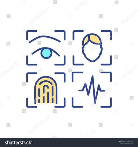 Morphological Biometrics Rgb Color Icon Biometric Stock Vector Royalty