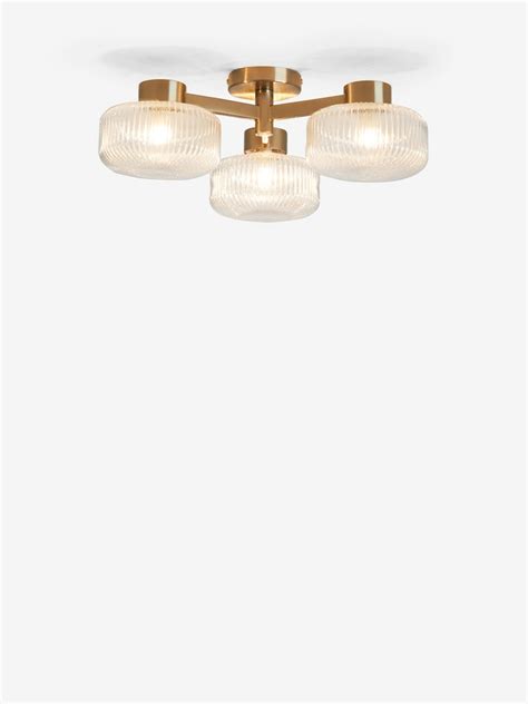 Buy Brass Lexington 3 Light Flush Fitting Ceiling Light From Next Ireland
