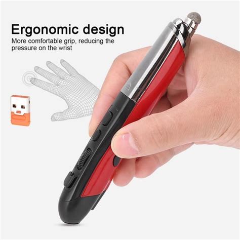Surenhap Souris à Stylet Stylo Optique Sans Fil Usb 2 4g Souris De