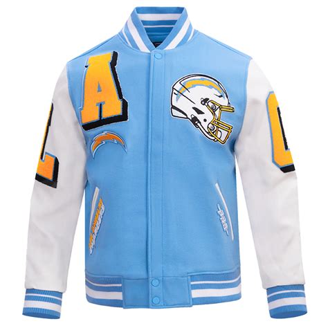 Nfl Los Angeles Chargers Mashup Mens Rib Wool Varsity Jacket Univers
