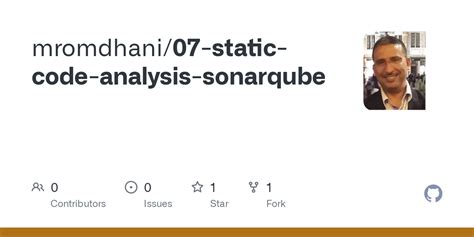 Github Mromdhani07 Static Code Analysis Sonarqube