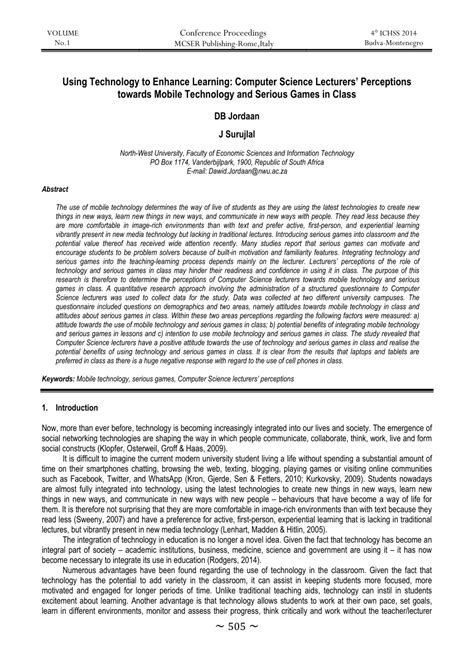 Full Article Using Technology To Enhance Learning Computer Science Lecturers Perceptions