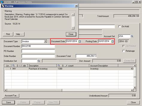 Sage 300 Erp Behavior While Posting Entries In Locked Fiscal Period Sage 300 Erp Tips
