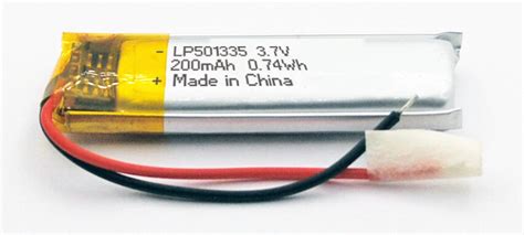 3 7v 200mah Lipo Battery Lp501335 China Lithium Polymer Battery Manufacturer Supplier Wholesaler