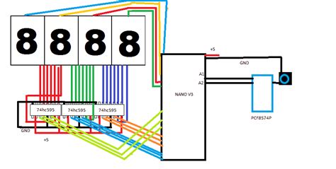 Budowa wyświetlacza RGB 7Segmentowego x4 cyfry arduino Arduino i ESP