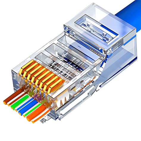 Conector Vazado Rj45 Cat6 De Passagem Ez Crimp Macho