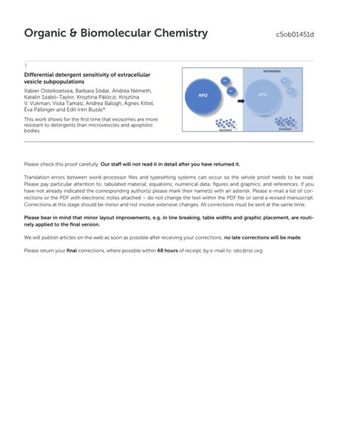 Pdf Differential Detergent Sensitivity Of Extracellular Vesicle Subpopulations