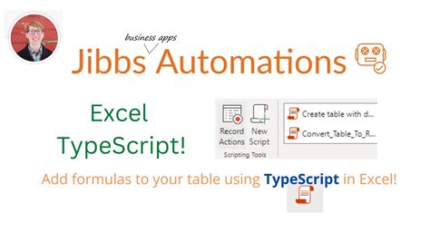 Excel Automate Add Month And Year Formulas To Table Using Typescript Youtube