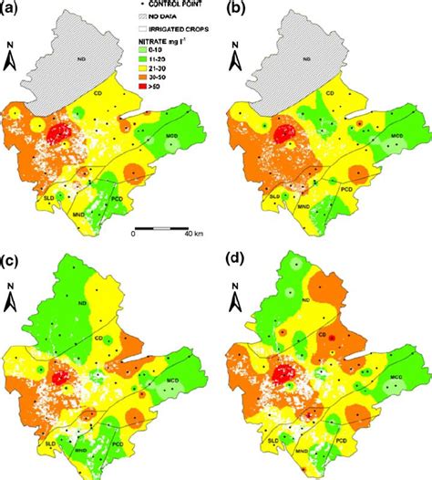 Spatial And Temporal Distribution Of Average Nitrate Contents In Download Scientific Diagram