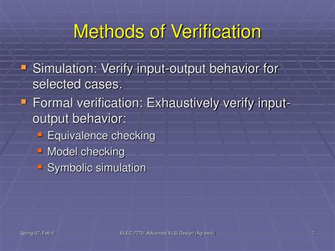 Ppt Elec 7770 Advanced Vlsi Design Spring 2007 Verification Powerpoint Presentation Id5492193