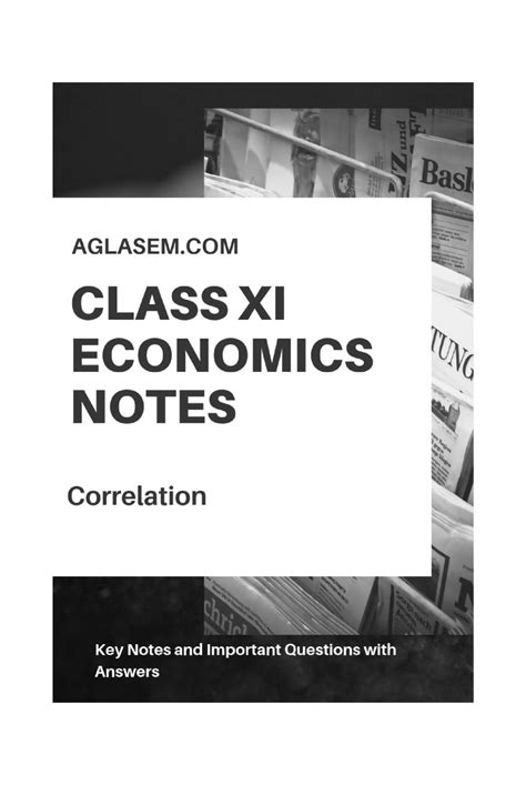 Class 11 Economics Notes For Correlation