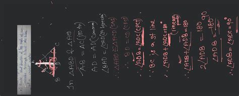 8 ] Prove That Bisector Of Top Ingle Of An Isosceles Triangle Bisect The