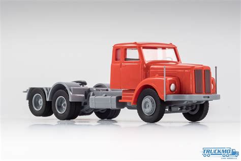 Vk Models Scania 111 3 Axle Tractor Unit Gray Orange 77024 Truckmo