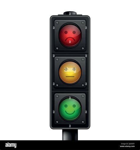 Vector 3d Realistic Road Traffic Lights Isolated Stop Wait Go