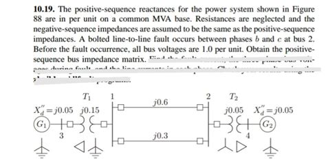 Solved How To Get The Positive Sequence Impedance Matrix For