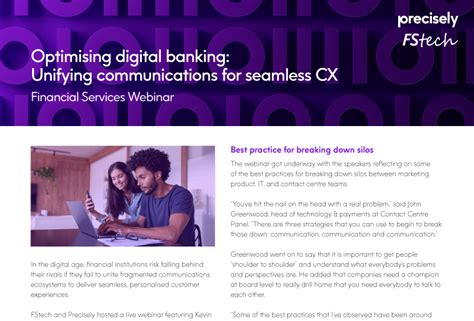 Seamless Cx Optimising Digital Banking And Unifying Communications