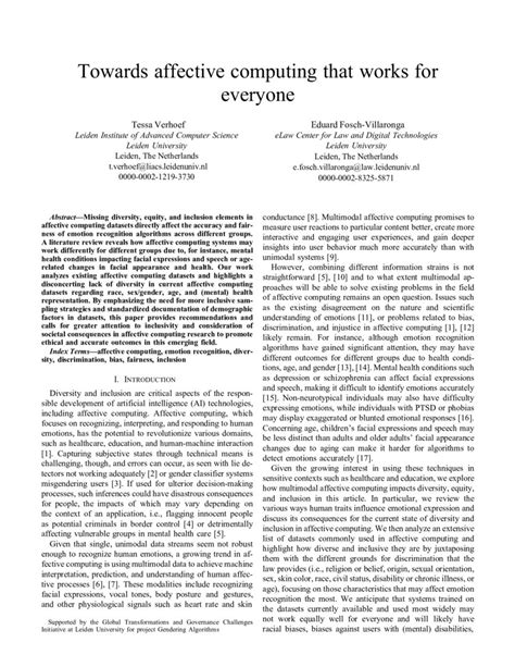 Towards Affective Computing That Works For Everyone Deepai