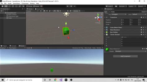 Unity C Transform Move And Rotate Object Tutorial Ita Youtube