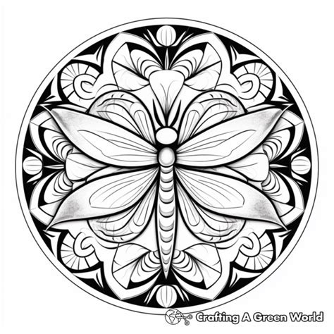 Dragonfly Mandala Coloring Pages Free And Printable