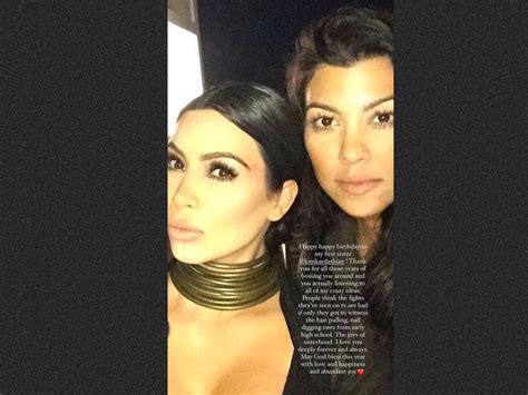 Kourtney Kardashian Shares Birthday Tribute To Sister Kim After Nasty Feud