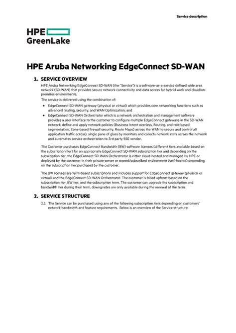 Hpe Aruba Networking Edgeconnect Sd Wan