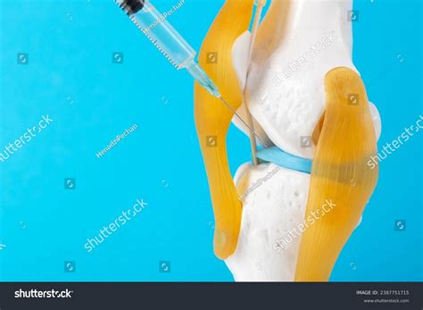 Intra Articular Injection Anti Inflammatory Medication Into Mock Up