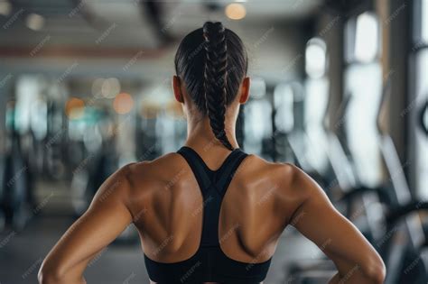 Closeup Of A Beautiful Woman Back Muscles While Doing Reverse Flyes