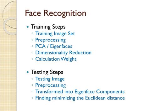 Ppt Pca Method And Face Recognition Powerpoint Presentation Free