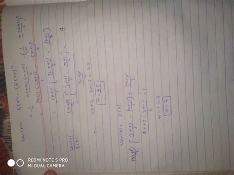 A Randon Variable X Assumes Values 123 Ldots Ldots N With
