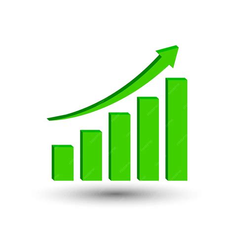 Premium Vector Polygon Increasing Graph With Arrow Up Vector