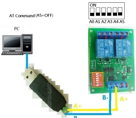 Dc 12v 2 Ch Rs485 Relay Board Uart Serial Port Switch Module Modbus At Command Control For Plc
