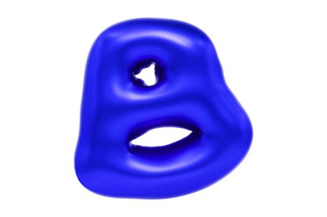 블루 풍선 만화 글꼴 프리미엄 3d 일러스트로 만든 재미있는 3d 글꼴 문자 B 디지털 생성 이미지에 대한 스톡 사진 및 기타 이미지 디지털 생성 이미지 바람