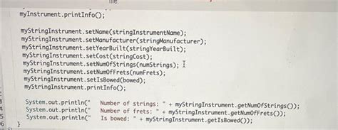 Solved Given Main0 And The Instrument Class Define A