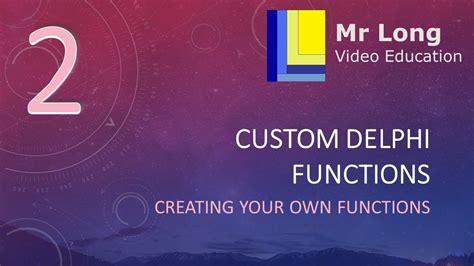 Subprograms Part 2 Custom Delphi Functions Youtube