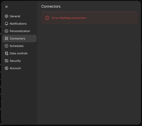 error fetching connectors and 500 error from list accessible after adding custom mcp connector