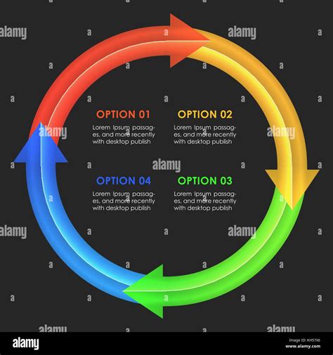 Infographics Design Template Circular Arrows Vector Illustration In Eps Stock Vector Image