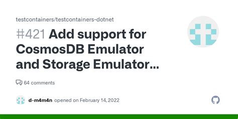 Add Support For Cosmosdb Emulator And Storage Emulator Azurite · Issue 421 · Testcontainers