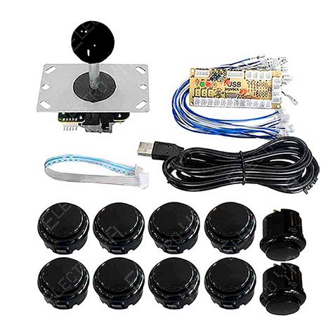 Arcade Joystick Kit With Buttons Controller And Wiring Black ElectroYA Robotics And