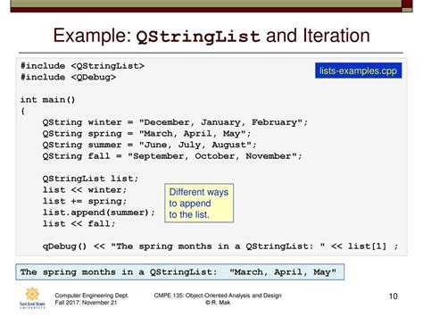 Cmpe 135 Object Oriented Analysis And Design November 21 Class Meeting