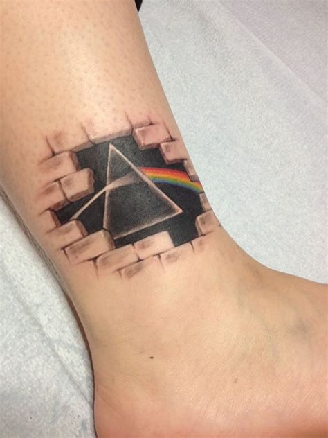 Pink Floyd Darkside Behind The Wall Right Ankle Pink Floyd Tattoo Ankle Tattoo Designs