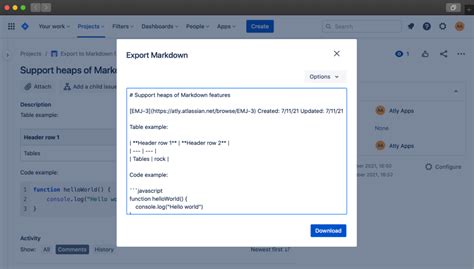 Export To Markdown For Jira Cloud Atlassian Marketplace