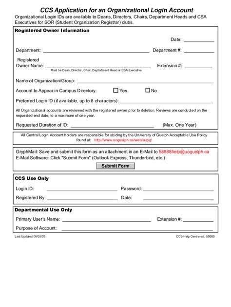 Fillable Online Ccs Application For An Organizational Account Fax Email Print Pdffiller