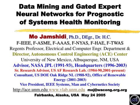 Ppt Data Mining And Gated Expert Neural Networks For Prognostic Of
